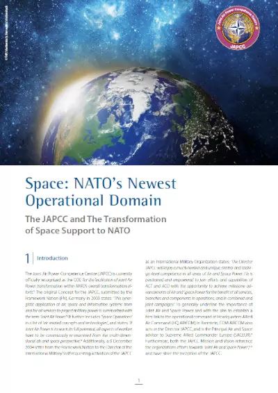 Space: NATO’s Newest Operational Domain - Joint Air Power Competence Centre
